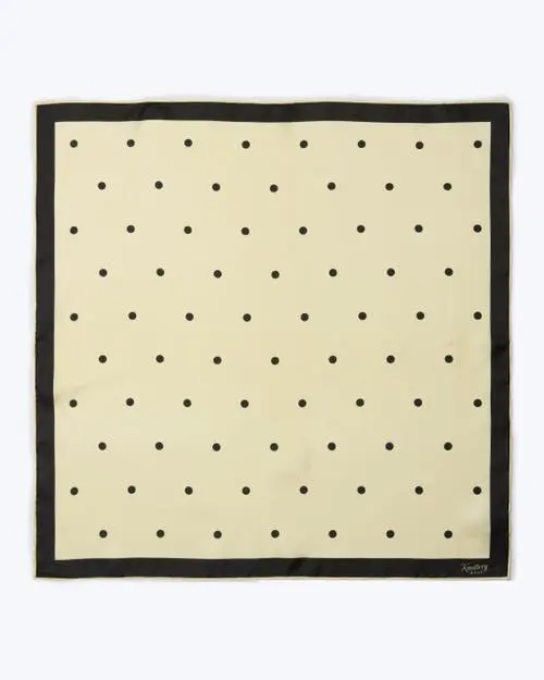 KNOTTERY & CO Dandy Dots Silk Bandana - Yellow