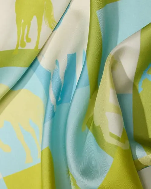 KNOTTERY & CO Cavalier Silk Pocket Square - Sky Blue