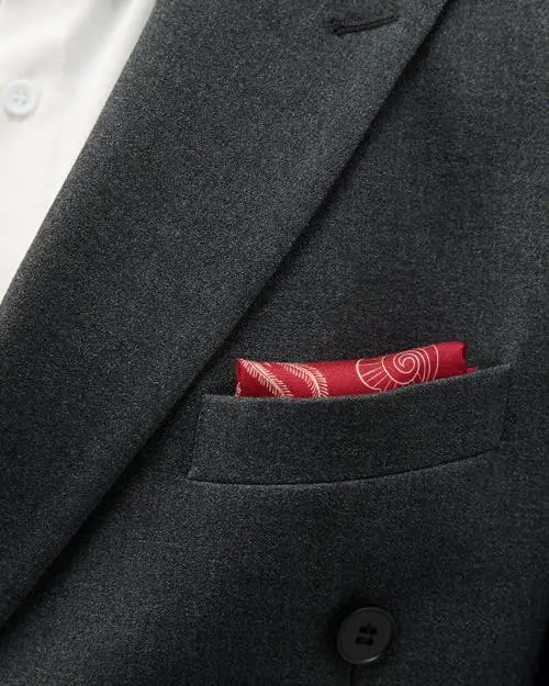 KNOTTERY & CO Equestrian Dreams Silk Pocket Square - Red