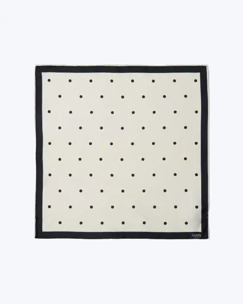 KNOTTERY & CO Dandy Dots Silk Pocket Square - Yellow