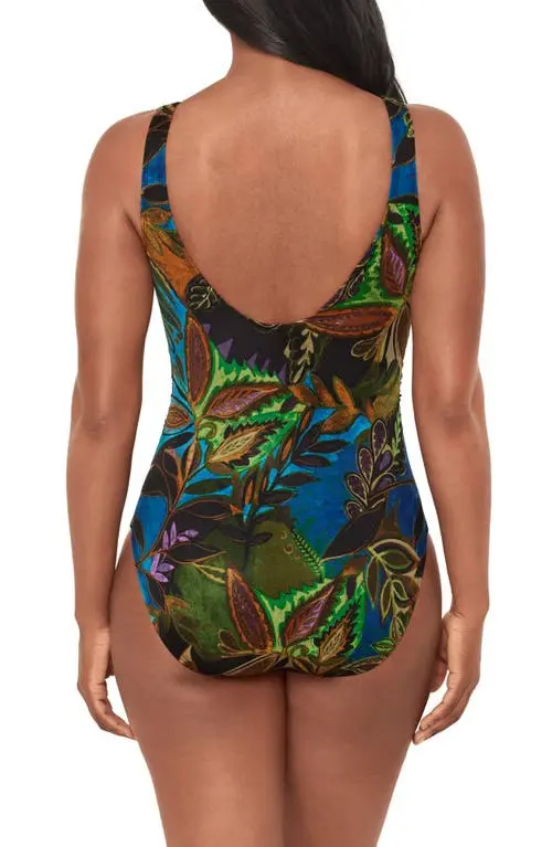 Miraclesuit Amazonia Swizzle Underwire Swimsuit - Blue Multi
