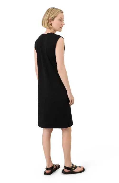 PACT Organic Cotton Soft-slub Essential Easy Muscle Tee Dress - Black