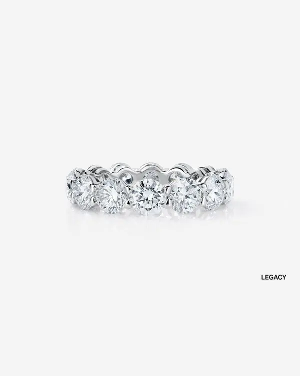 Ring Concierge Round Lab Diamond Eternity Band Platinum / Legacy - One-color