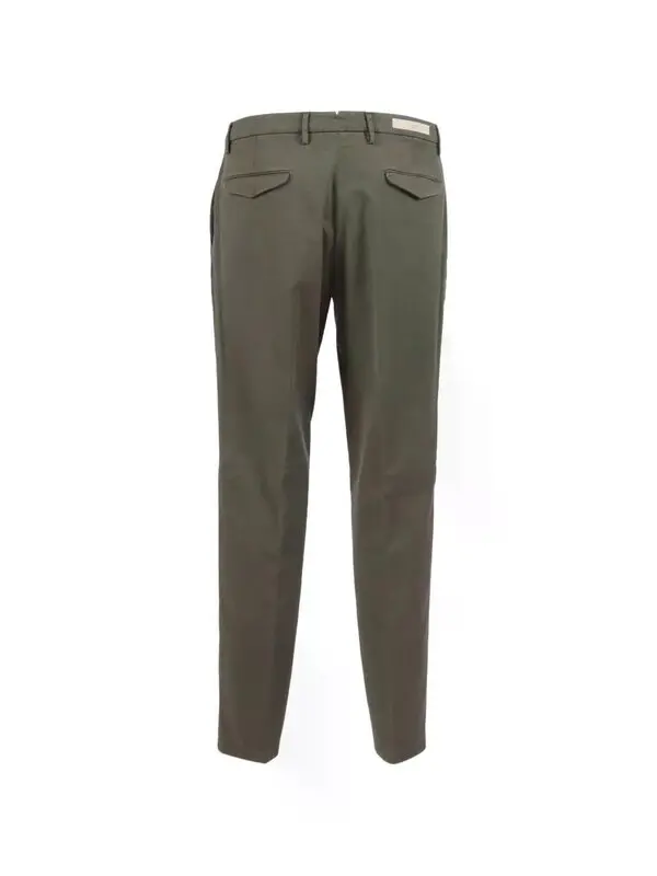 BRIGLIA 1949 Pleated Twill Trousers - Green