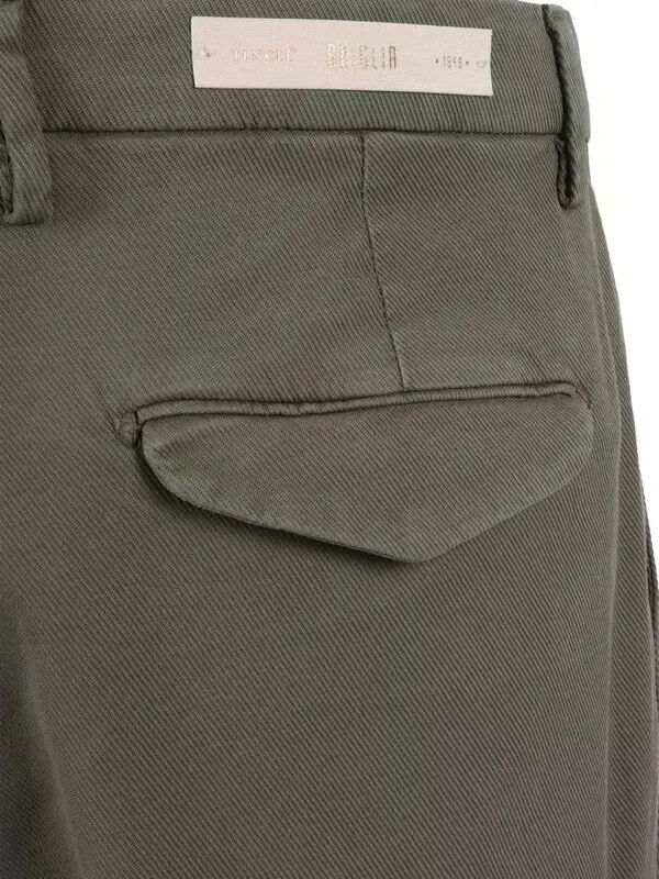 BRIGLIA 1949 Pleated Twill Trousers - Green
