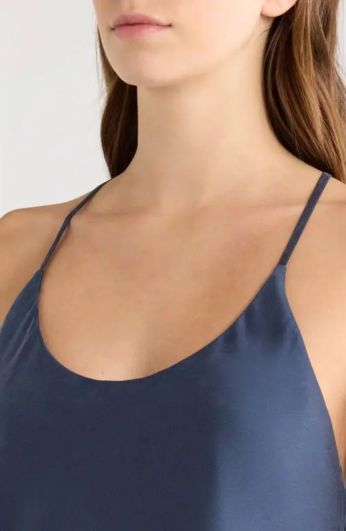 Lunya Washable Silk Short Pajamas - Deep Blue