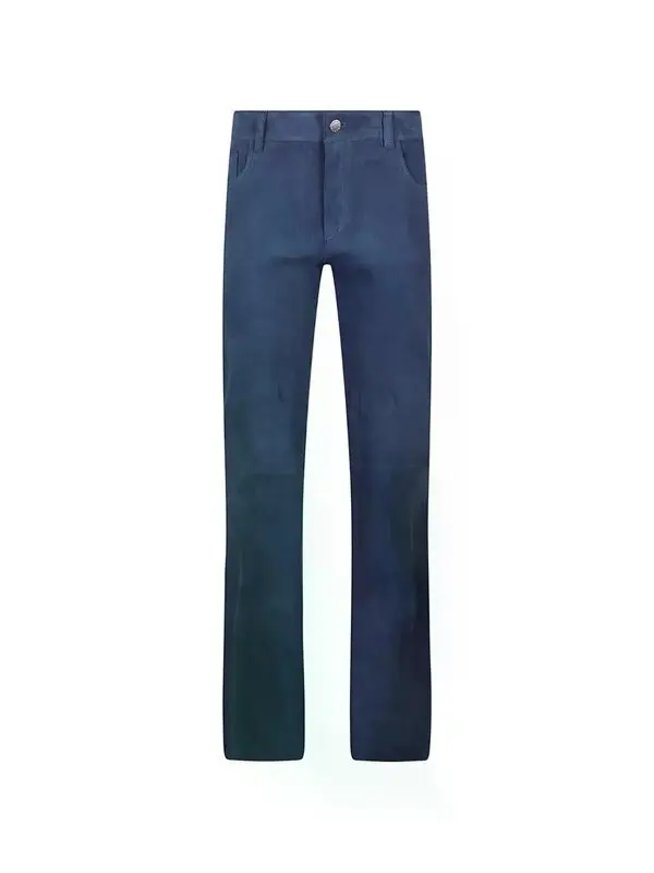 Stouls Paulonia Suede Flared Trousers - Blue