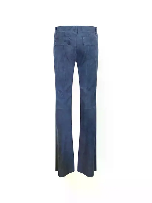 Stouls Paulonia Suede Flared Trousers - Blue