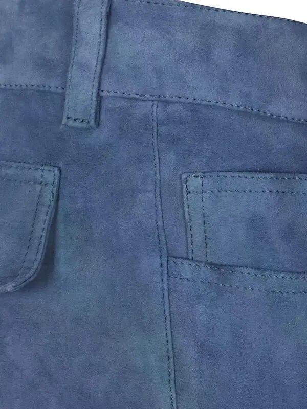 Stouls Paulonia Suede Flared Trousers - Blue