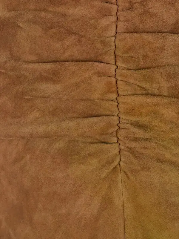 Stouls Ruched Suede Skirt