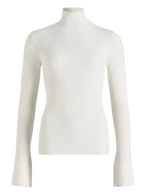PATOU Merino Wool Ribbed Turtleneck Jumper
