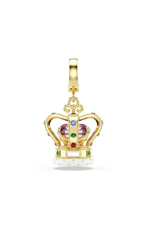 SWAROVSKI Minions Crown Crystal Charm - Gold/multi