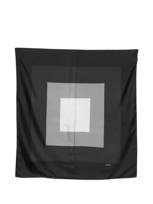 LARDINI Silk Foulard With Graphic Print - Blue