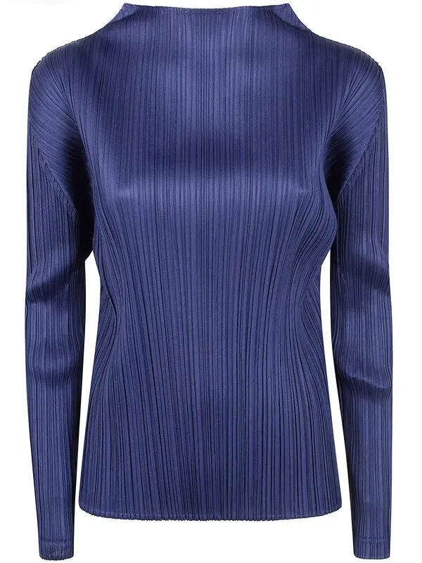 PLEATS PLEASE Long Sleeve T-shirt With Front Print