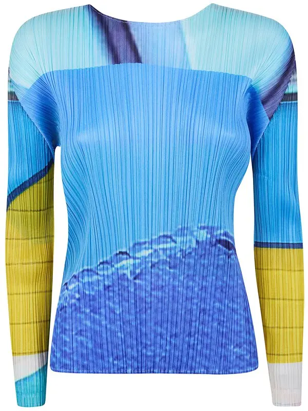 PLEATS PLEASE City Collage" Long Sleeve T-shirt