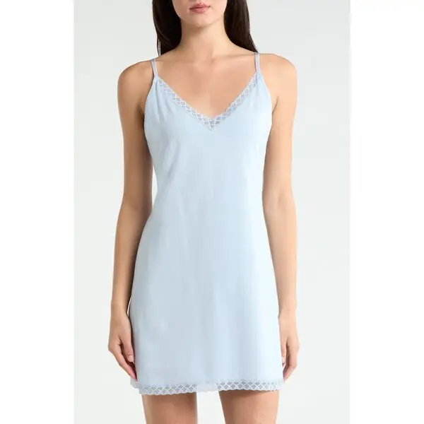 Natori True Bliss Jersey Nightgown - Blue Mist