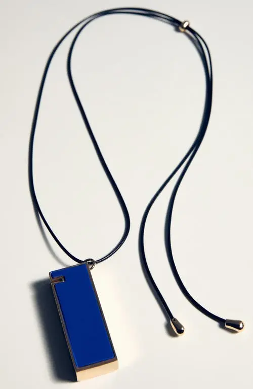 Mango Gold Tone Plated Resin Pendant Necklace