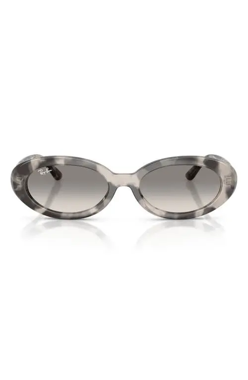Ray-ban Oval Frame Sunglasses - Opal Grey Havana/clear Grey