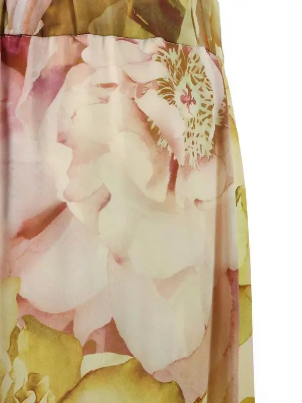 CLIPS Floral Print Wide Leg Trousers