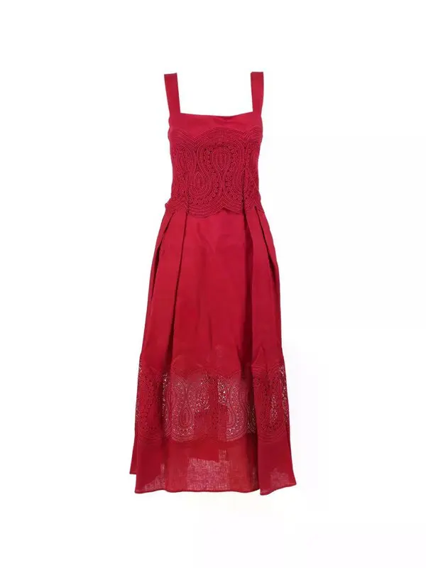 CLIPS Lace-panelled Sleeveless Dress