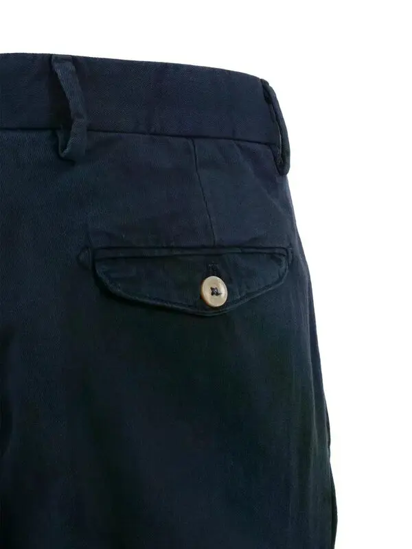 BRIGLIA 1949 Pleated Flap-pocket Trousers - Blue