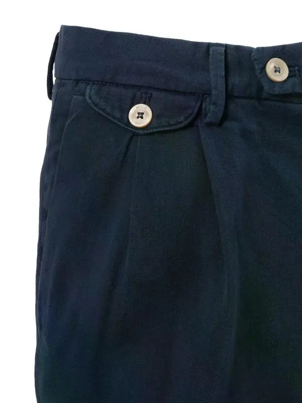 BRIGLIA 1949 Pleated Flap-pocket Trousers - Blue