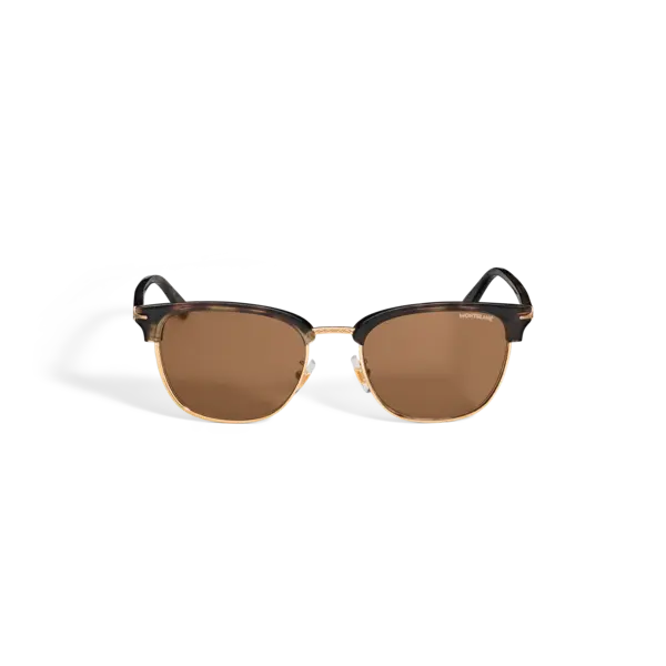 Montblanc Sunglasses With Gold Tone Metal Frame - One-color