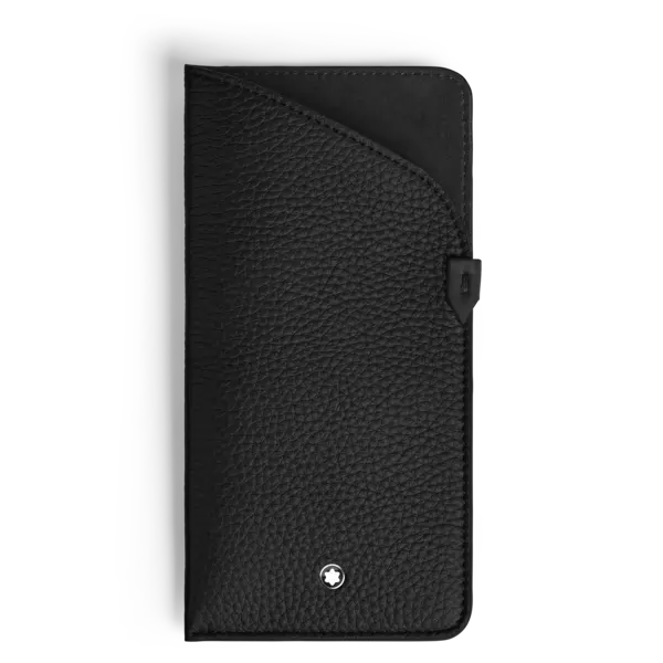 Montblanc Eyewear Pouch In Grain Leather - Black