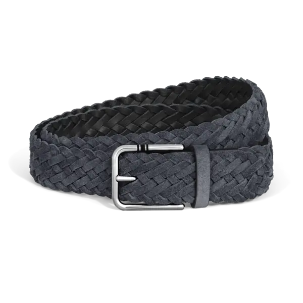 Montblanc 35 Mm Suede Belt With Meisterstück Buckle - Blue