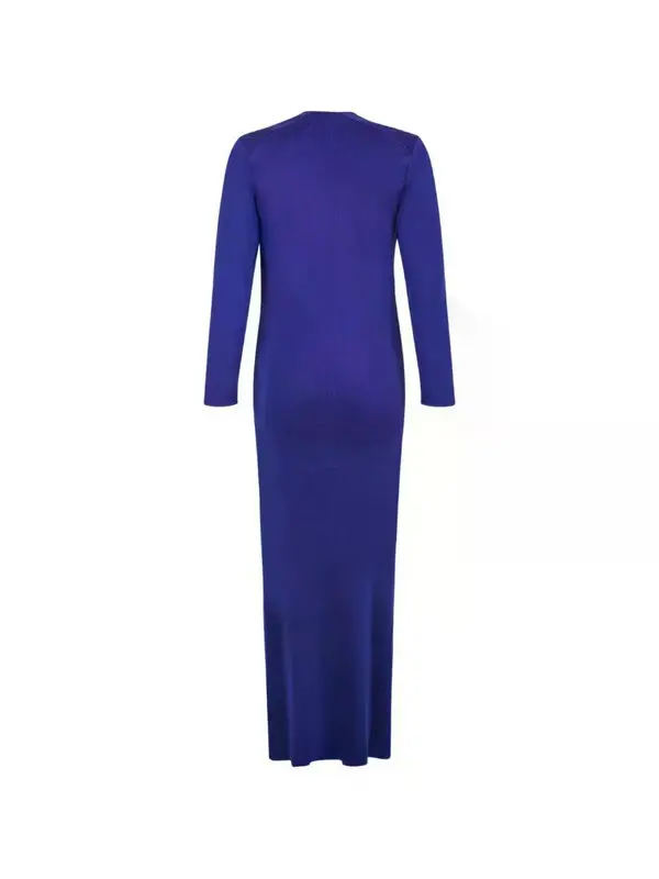 TOM FORD Plunging V-neck Front Slit Maxi Dress