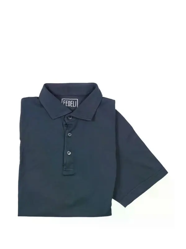 Fedeli Knitted Short-sleeve Polo Shirt
