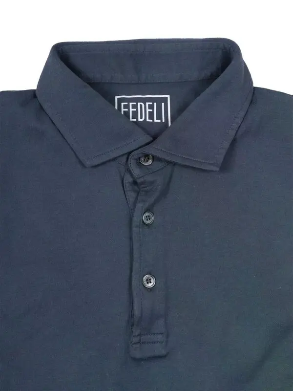 Fedeli Knitted Short-sleeve Polo Shirt