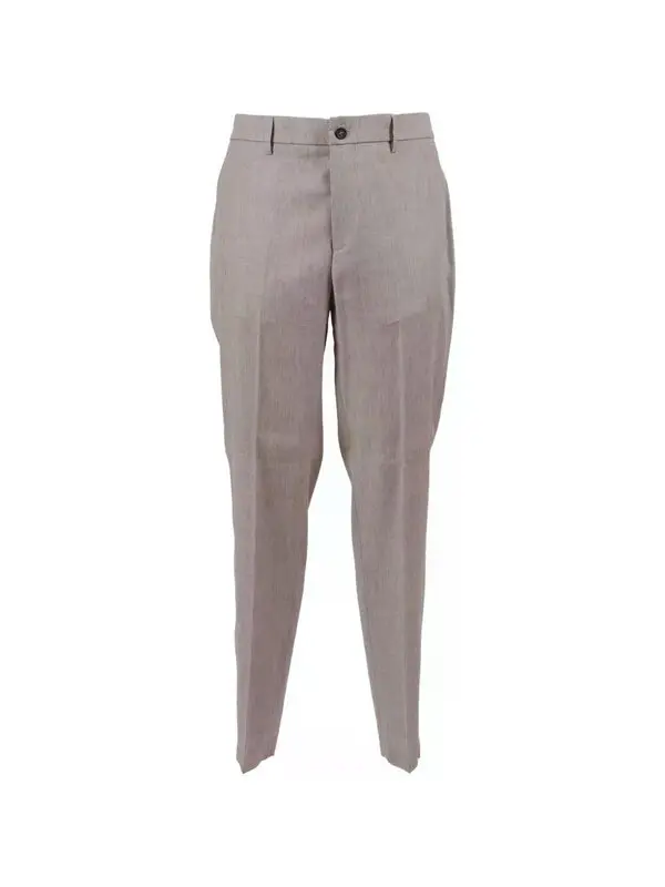 Peserico Pressed-crease Straight-leg Trousers - Grey