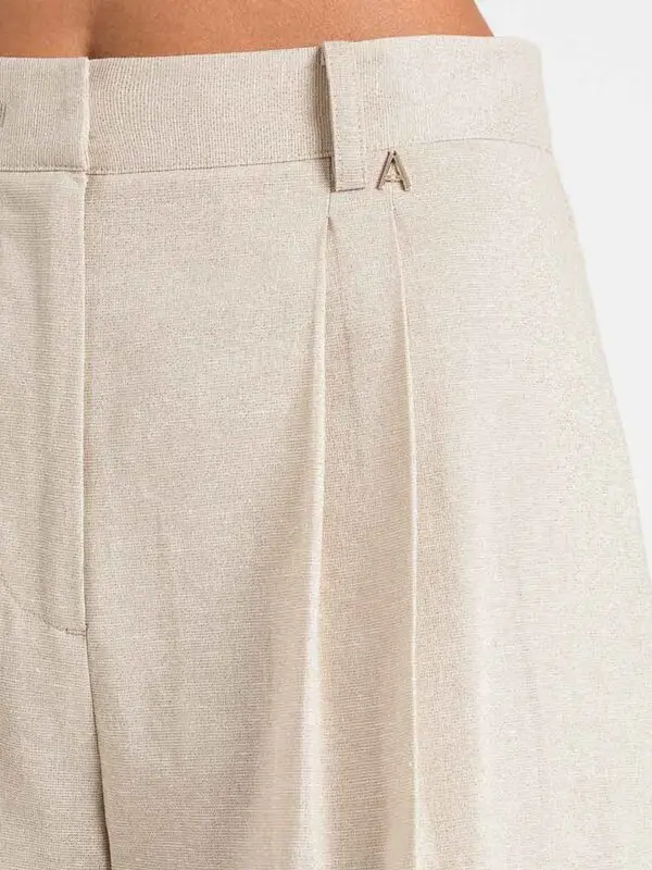 TWINSET Tailored Wide-leg Trousers - Nude