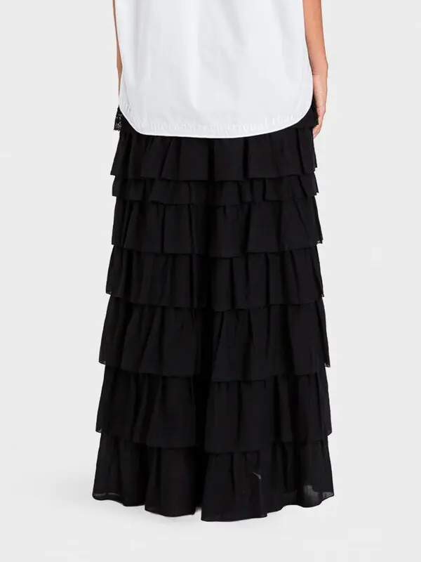 TWINSET Ruffled Maxi Skirt - Black
