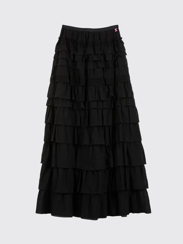 TWINSET Ruffled Maxi Skirt - Black