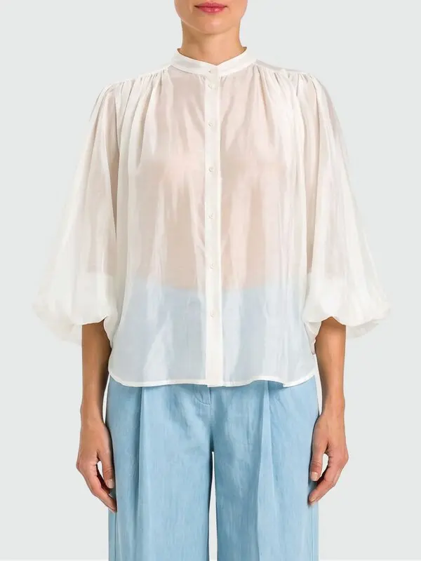 TWINSET Shirt" Sheer Blouse With Button-up Front