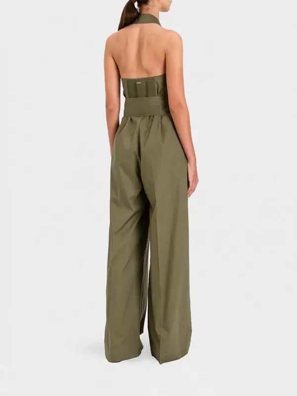 TWINSET Tailored Halter Neck Jumpsuit - Green