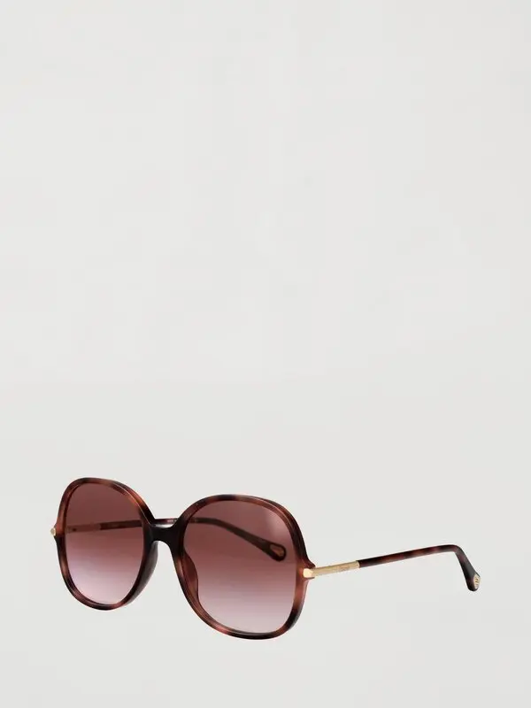 Chloé Tortoiseshell Cat-eye Acetate Sunglasses With Engraved Logo - Multicolor