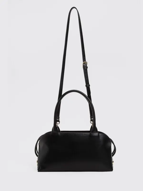 TWINSET Faux Leather Rounded Handbag With Drawstring Closure
