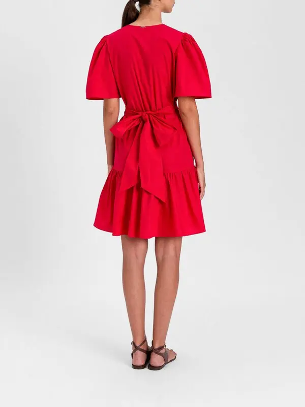 TWINSET Puff Sleeve Belted Dress