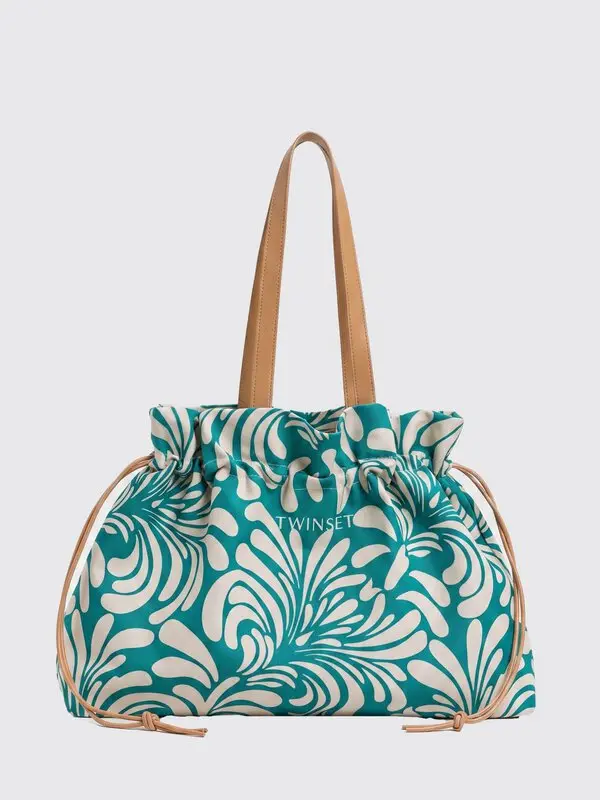 TWINSET U & B Cotton Canvas Floral Print Tote Bag - Multicolor