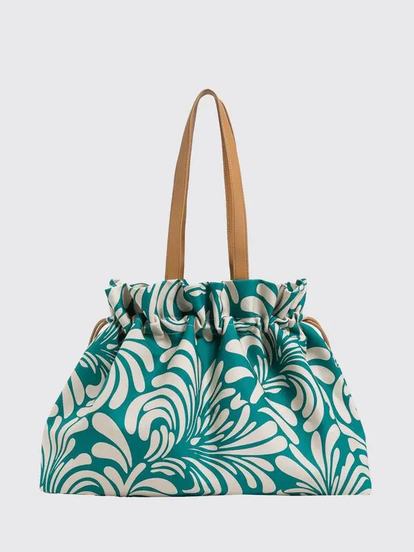TWINSET Cotton Canvas Tote Bag With Floral Print
