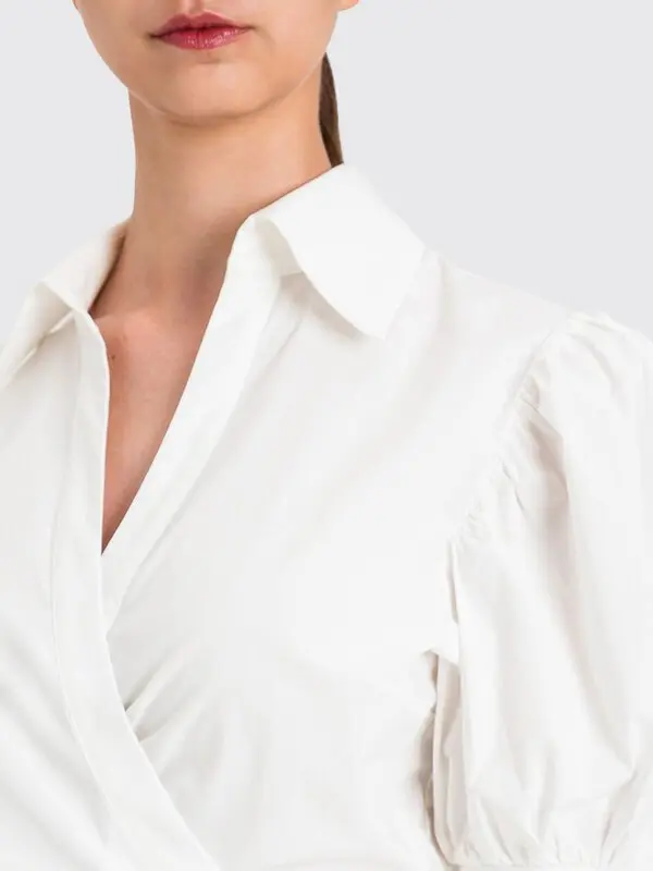 TWINSET Stretch Cotton Wrap Shirt