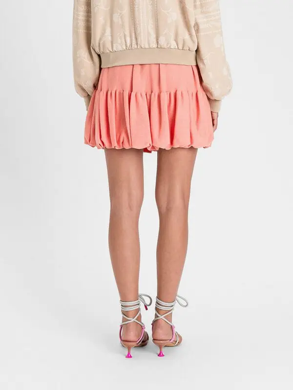 TWINSET Viscose Blend Mini Skirt - Peach