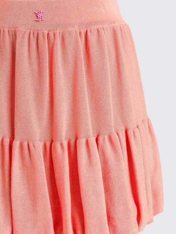 TWINSET Viscose Blend Mini Skirt - Peach
