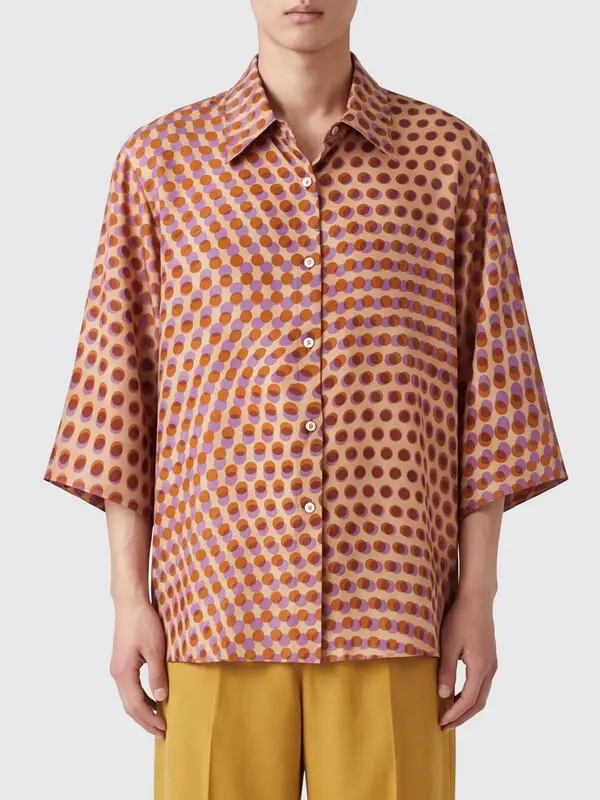 Dries Van Noten Relaxed Fit Polka-dot Cotton Poplin Shirt - Multicolor