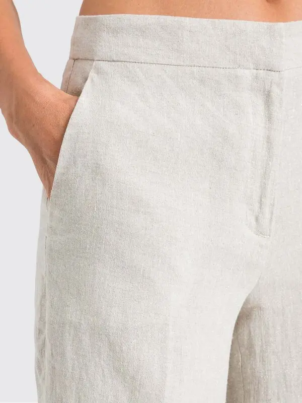 TWINSET Linen Blend Classic Trousers