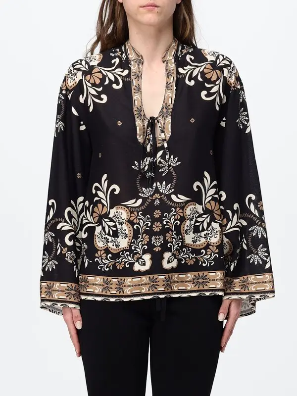 TWINSET U & B Liberty Cotton Kaftan - Black
