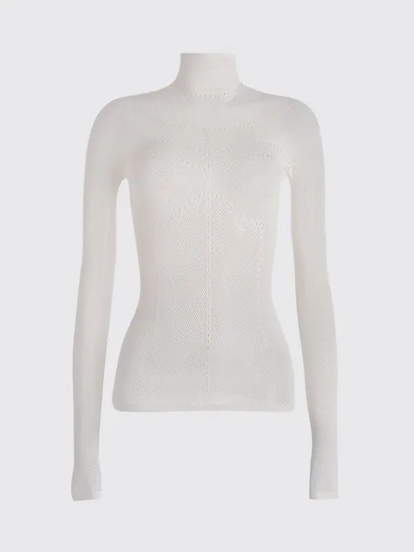 MARGHERITA MACCAPANI Second Skin Floral Pattern Turtleneck Top - White